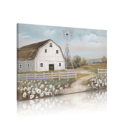 Pictures of Barns Prints Wall Canvas Old Rustic Bedroom Windmill Wall ...