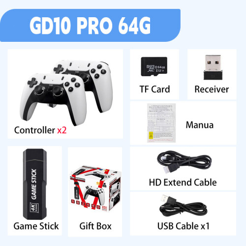 (GD10 pro white 64G [English]) GD10 PRO gaming console X2 PLUS retro ...