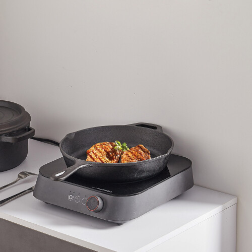 Garden Sanctuary Cast Iron Skillet Frying Pan with Short Handle on OnBuy