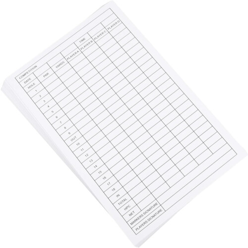 Golfs Score Notepad Golfing Recording Score Keeping Supply Sturdy ...