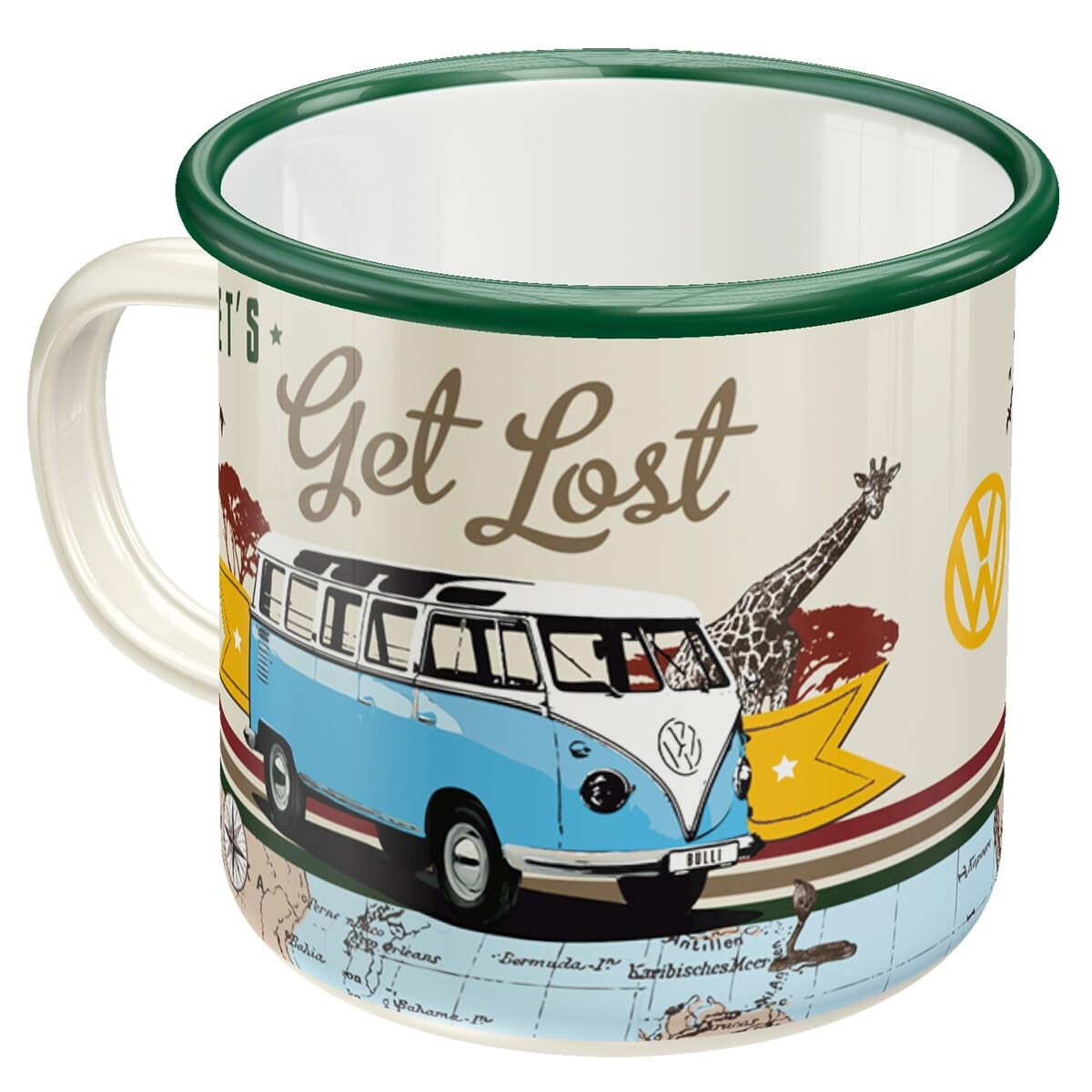 Nostalgic-Art Retro Enamel Cup, 12.2 oz, VW Bulli - Let\'s Get Lost ...