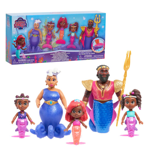 Just Play Disney Junior Ariel Royal Family 6-Piece Color-Change Mermaid ...