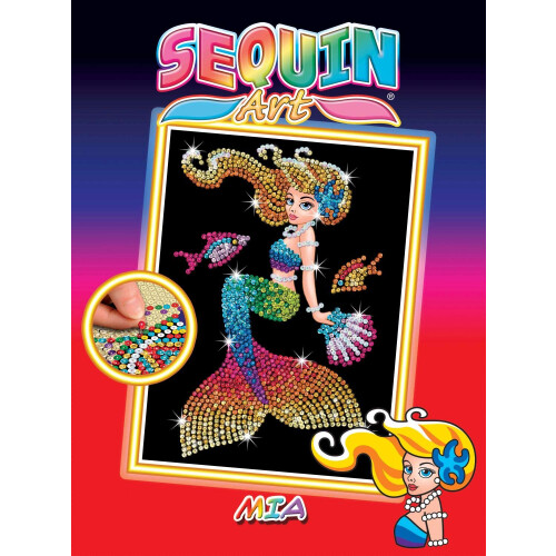 Sequin Art Red Mia The Mermaid Sparkling Arts and Crafts Kit Multicol ...