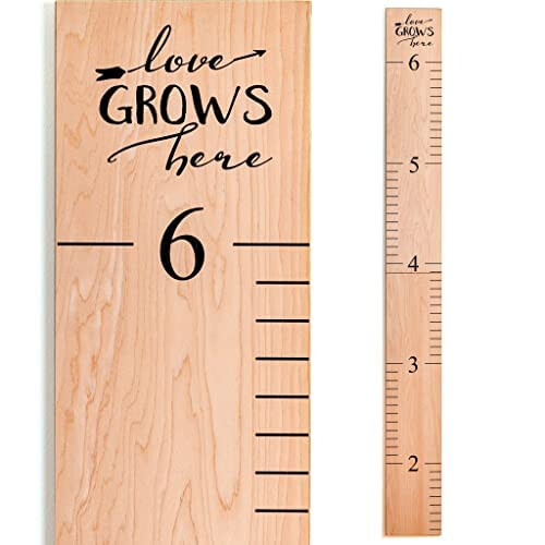 HEADWATERS Studio Kids Wooden Wall Growth Chart Boys & Girls - Height ...