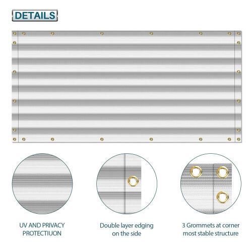 Coarbor 3x73 Balcony Privacy Fence Screen Mesh Balcony Cover for ...