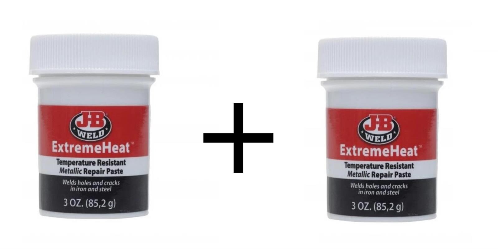 2x JB Weld Extreme Heat Resistant Putty Filler Paste Steel Metal Engine ...