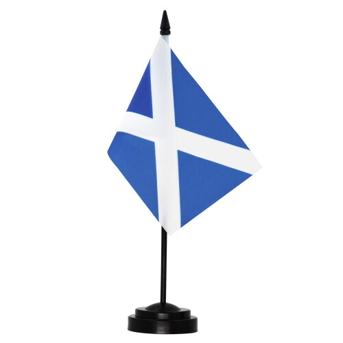 ANLEY Scotland Deluxe Desk Flag Set 6 x 4 Inch Miniature Scottish ...