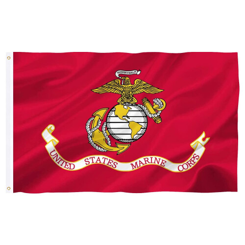US Marine corps USMc Flag 3x5 Outdoor Double Sided Heavy Duty Polyeste ...