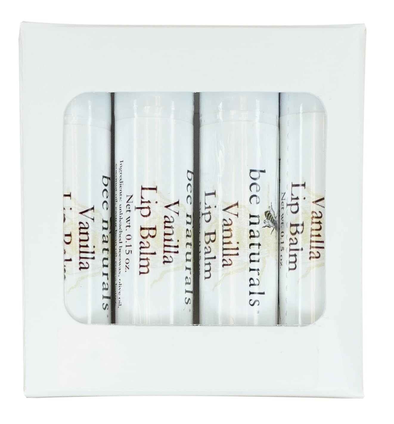 B lsamo labial de vainilla Bee Naturals: humectante con cera de abeja ...