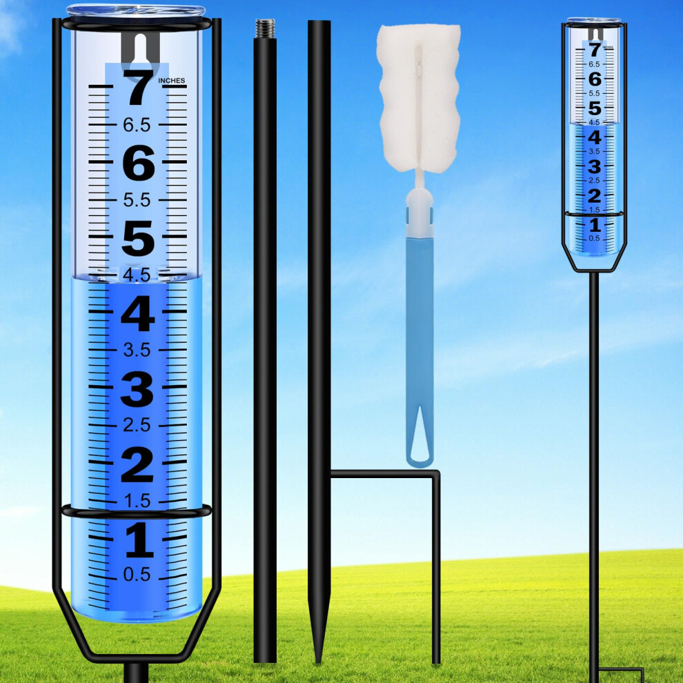 RYOEIKT Pluviometro aggiornato 7"" Pluviometro addensato a prova di ...