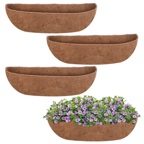 CEED4U 4 Pcs 24 Inch Trough Coco Coir Liner Replaceable Coconut Fiber ...