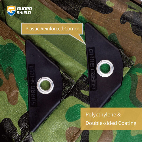 GUARD SHIELD Lightweight Camo Tarp Camouflage Tarps Waterproof 20x20 ...