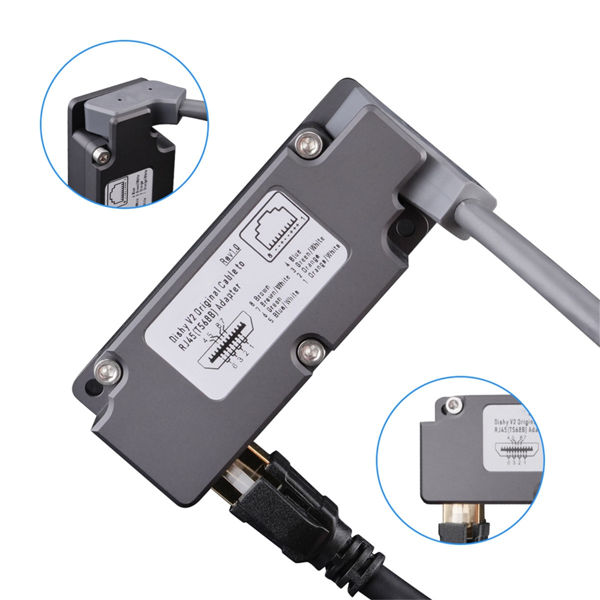 CB1 Antenna Adapter PoE Injector For StarlinkV2 Cable Adapter to RJ45 ...