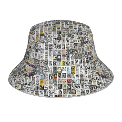 (1980's Vintage Punk Flyers_8499) Bucket Hat Reversible Reflective for ...