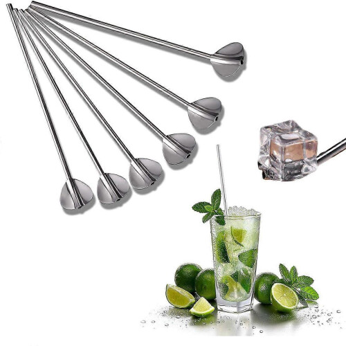 Stainless Steel Straw Spoon, Reusable Straw Spoon, Cocktail, Juice ...