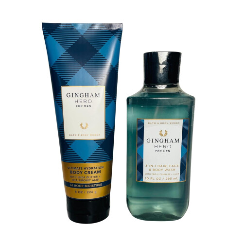 Bath Body Works Gingham Hero Ultimate Hydration Body Cream and Body Gel ...