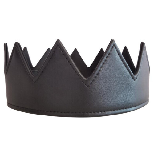Gothic Punk Crown Headband PU Leather Adjustable Headwear Hair Ornament ...