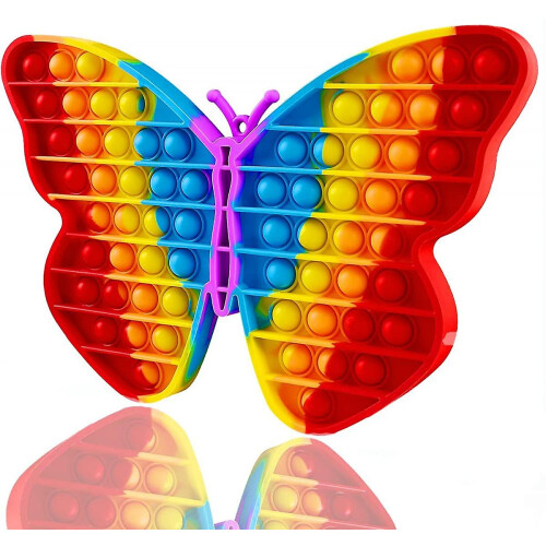 Jumbo Big Butterfly Pop Fidget Toy It Rainbow Giant Popper ...