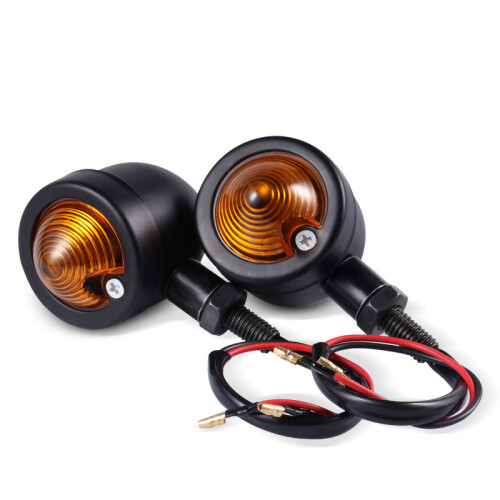 Universal Motorcycle Mini Bullet 12v LED Turn Signals Amber & Red Brake ...