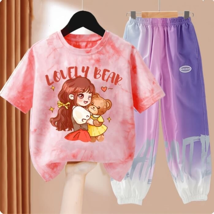(WhiteGirl Gradients, 140cm/55.12in) Summer Delightful Outfit For Girls ...