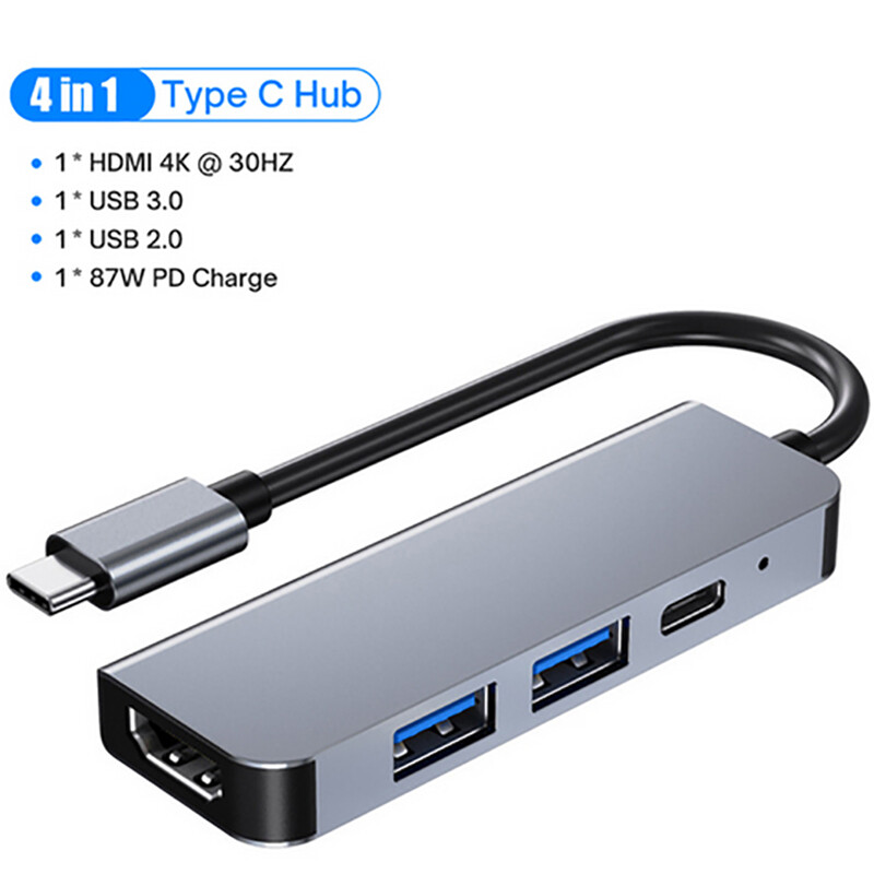 (4-in-1-HD-MI-Modell) 5-in-1-USB-C-Dockingstationen, USB-C-Hubs, 4K, 30 ...