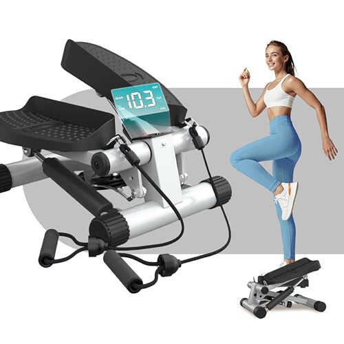 Niceday Mini Stepper Exercise Machine, Steppers with Resistance Bands ...
