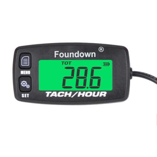 (black) Digital RPM Measurement Hour Meter Small Engine Tachometer ...