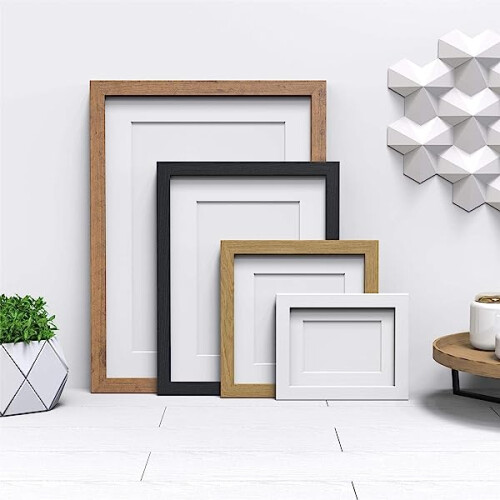 (Black Frame White Mount, 9x7" Frame for 6x4" Picture) Blok Range Photo ...