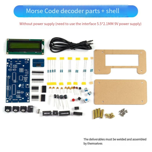 DC9V CW Decoder Morse Code Reader DIY Trainer Kit LCD Display Radio ...