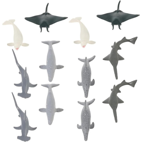 2Sets Educational Animal Model Realistic Sea Creatures for Desktop ...