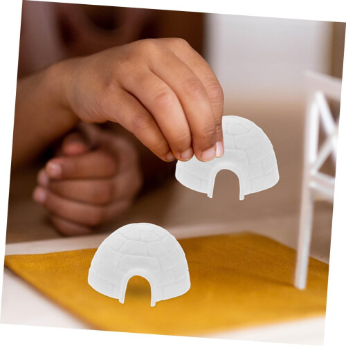 10pcs Igloo Model Polar Animals Miniature Mini Figurine Igloo Diorama ...