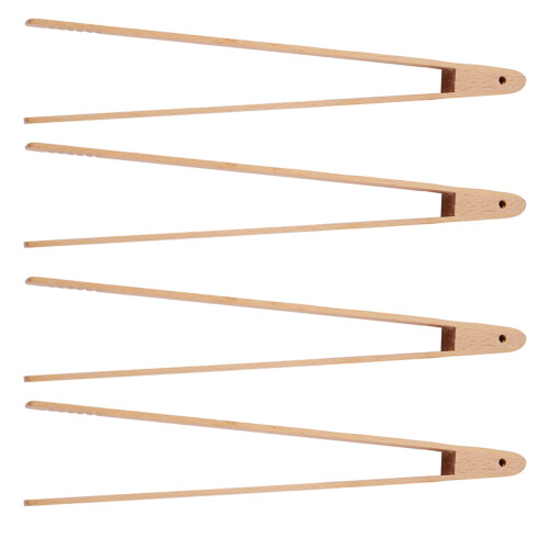 Paquete de 4 pinzas de madera para tostadora de 12 pulgadas para servir ...