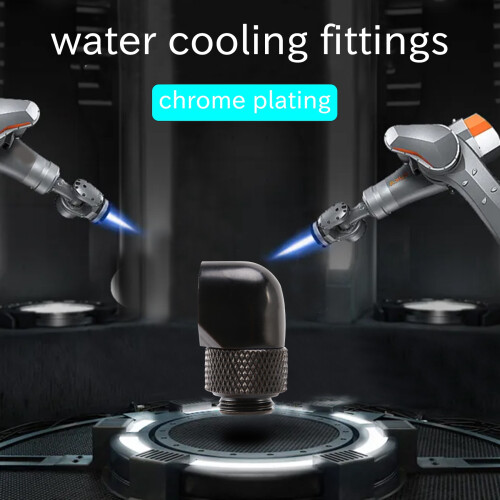 Conector de tubo rotativo de 90 graus com rosca G1/4 de 12,9 mm para resfriamento de água de PC ...