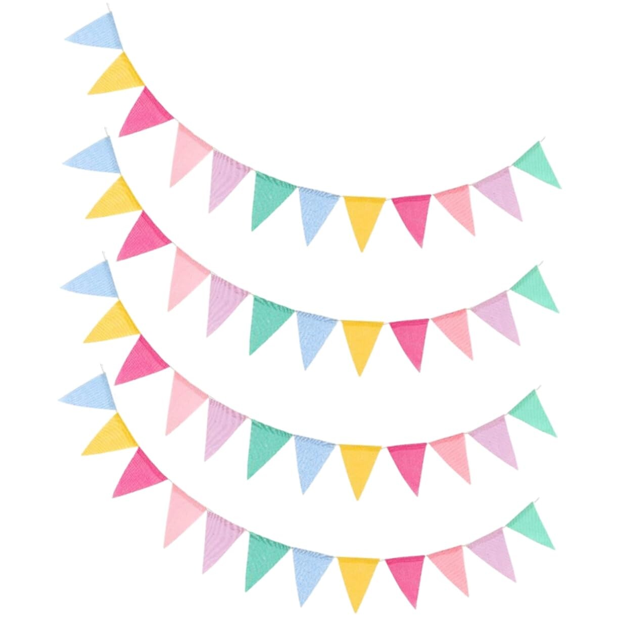 Guirnalda triangular, banderines colgantes coloridos, banderines de 4 m ...