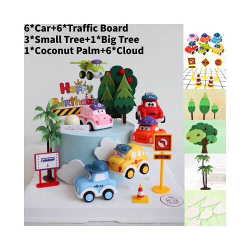 (Set D) Decoration Car Cake Cartoon Cars 3 Children Birthday Baking ...