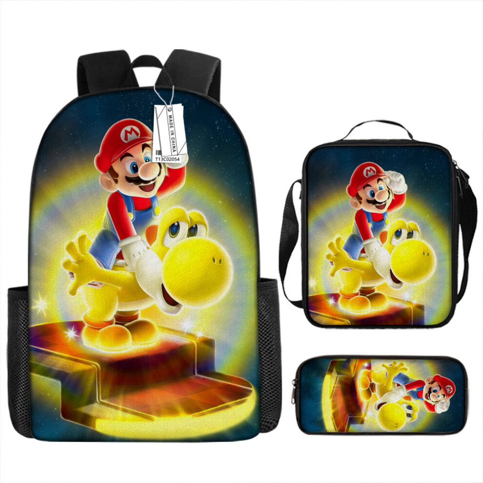 (1, Three-piece backpack) New Mario Mario Backpack Primary and ...