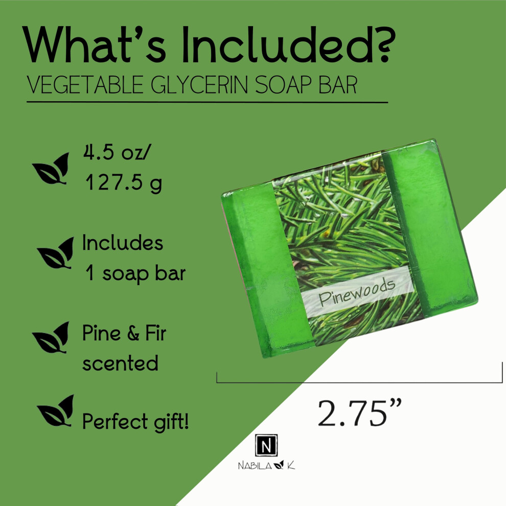 Glycerin Seife Pinewoods Duft - Natürlich, Vegan, Hypoallergen ...