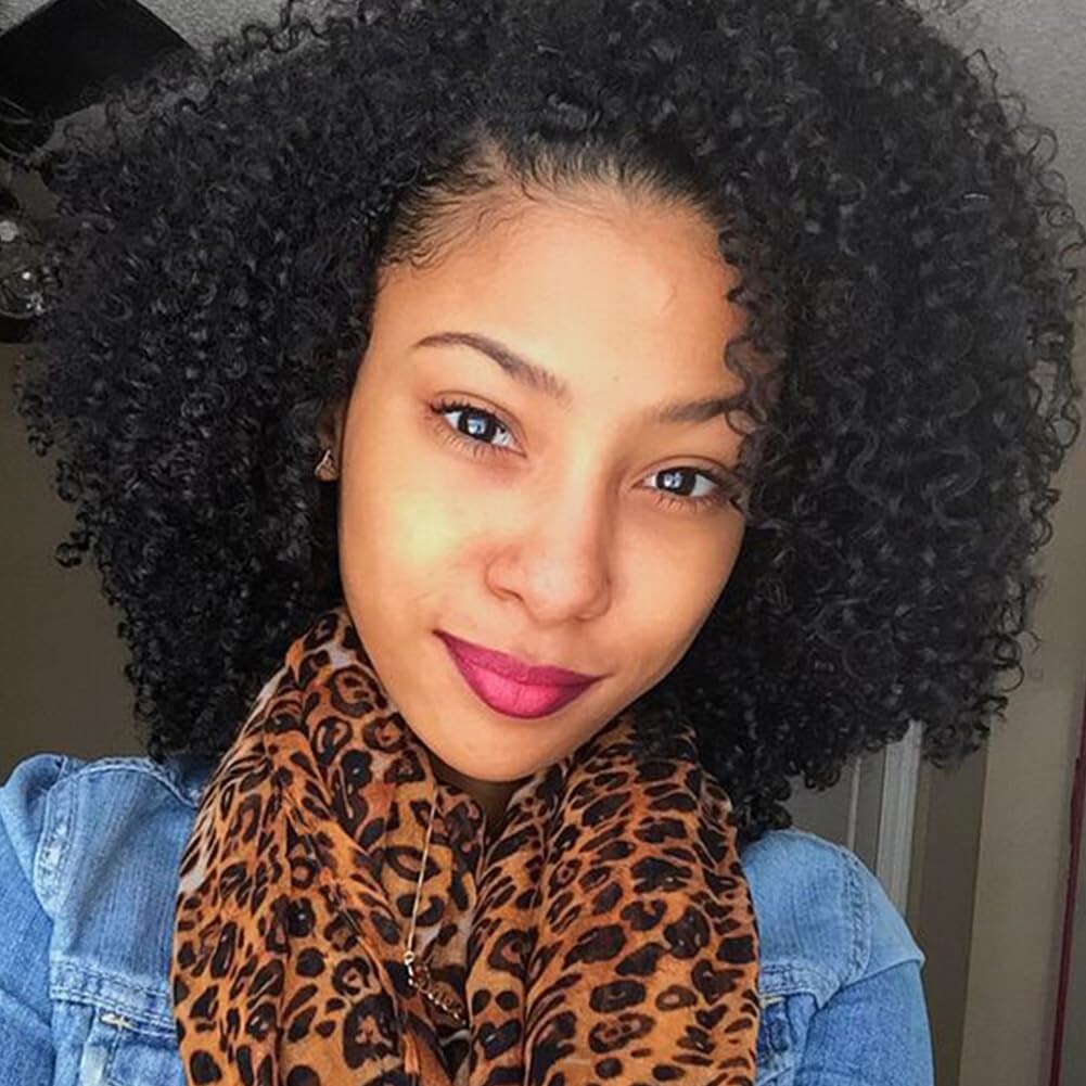 Zigzag cheveux afro Clip Clinky Curly in Human Hair Extensions ...