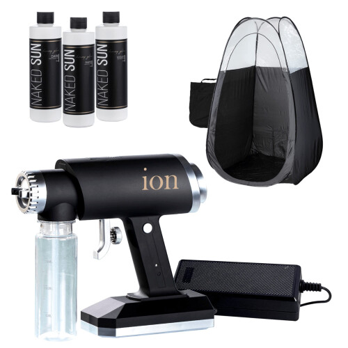 Naked Sun Ion Portable Spray Tan Machine with Honey Glow Airbrush ...