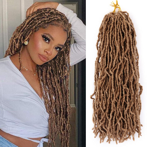 18 tums Faux Locs Virkat hr Mjukt Locs Virkade Fltor 6 frpackningar/lot ...