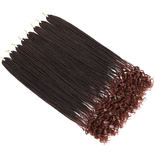 8 Packs 24 Inch Crochet Box Braids Hair with Curly Ends Pre Looped ...