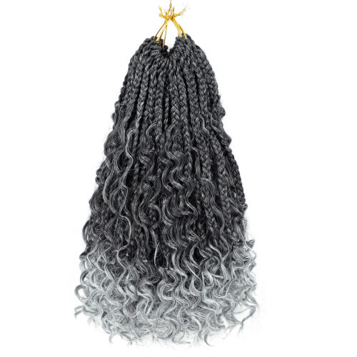 Goddess Box Braids Crochet Hair 12 Inch 8 Packs Pre-looped Bohemian ...