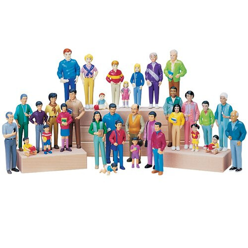 Cre8tive Minds Pretend Play Multicultural Families Diverse Toy Figures ...