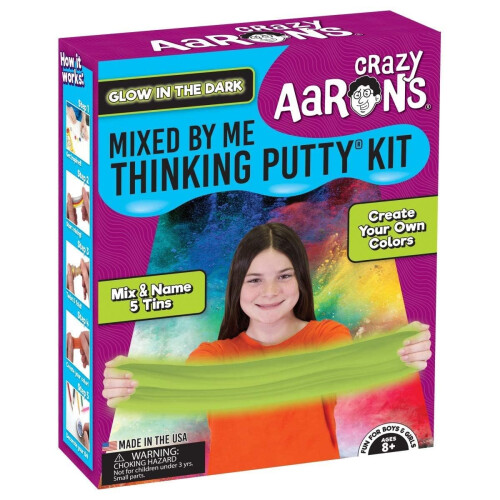 Crazy Aarons Thinking Putty Glow in The Dark Kit - Create Mix Mold Fun ...