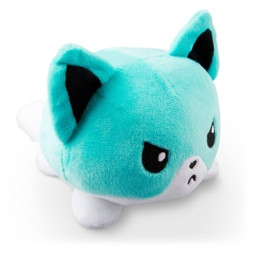 TeeTurtle - The Original Reversible Fox Plushie - Aqua - Cute Sensory ...
