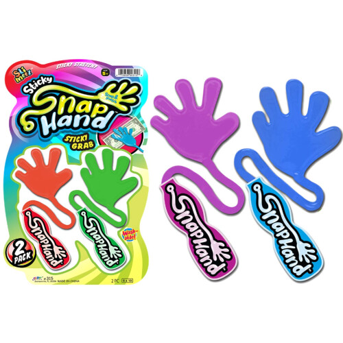 JA-RU Super Stretchy Sticky Hand Fidget Toy (1 Pack 2 Sticky Hands ...