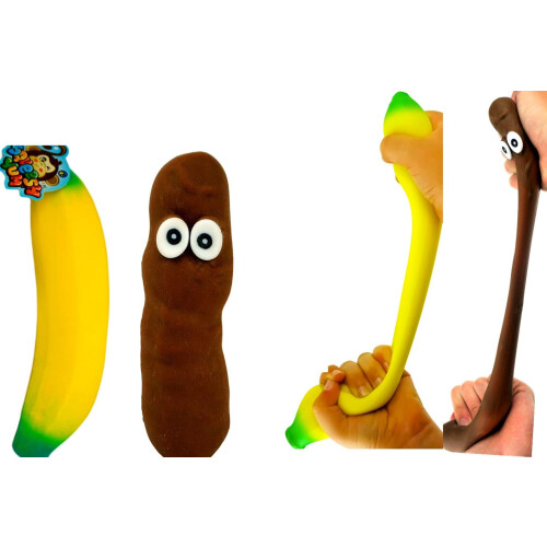 JA-RU Squishy Poop & Stretchy Banana Fidget Toy (2 Squishies) Slow ...