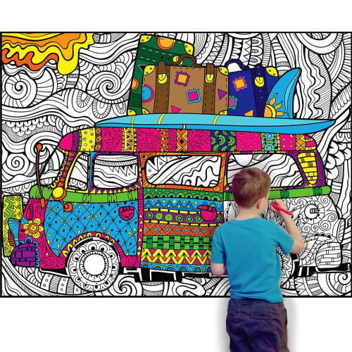 DEBBIE LYNN Giant Coloring Poster - The Original Jumbo Coloring Poster ...