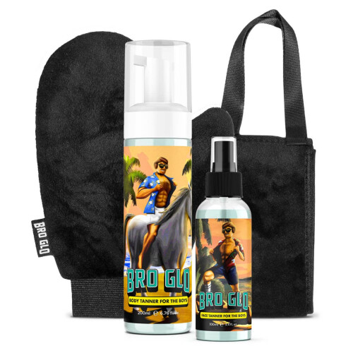 Bro Glo Self Tanner for The Boys - King Bundle - Easy Sunless Tan For ...