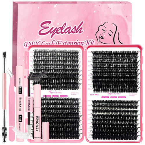 Kit d'extension de cils Qiveaory DIY 684 pièces, extensions de cils ...